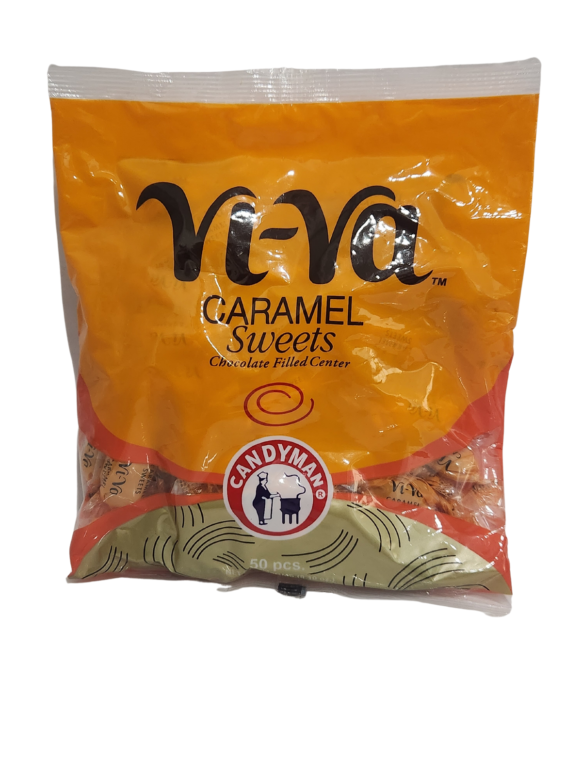 CandyMan Viva Caramel Sweets - Chocolate Filled Center Candy 8.10oz ...