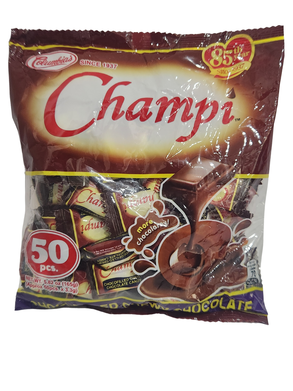 Columbia's Champi Choco-Filled Chewy Chocolate 5.82oz (165g) | Pinoy Groseri