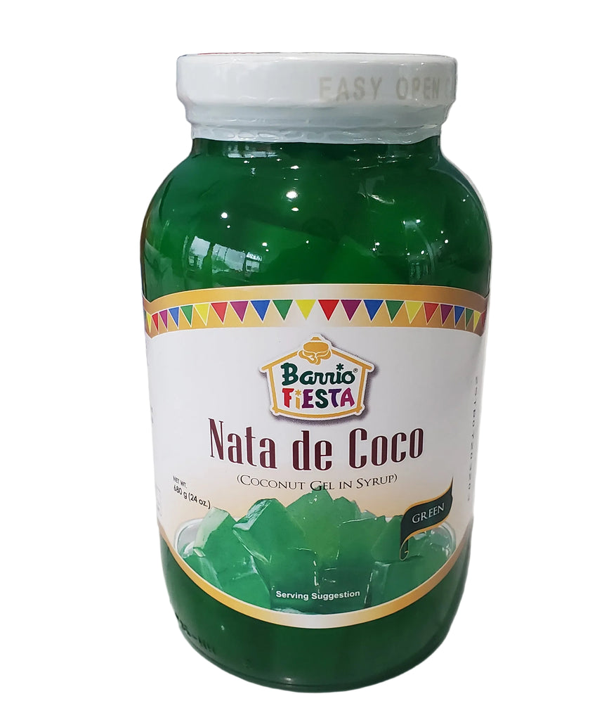 Barrio Fiesta Nata De Coco Green 24oz – Sweet Coconut Gel Dessert ...