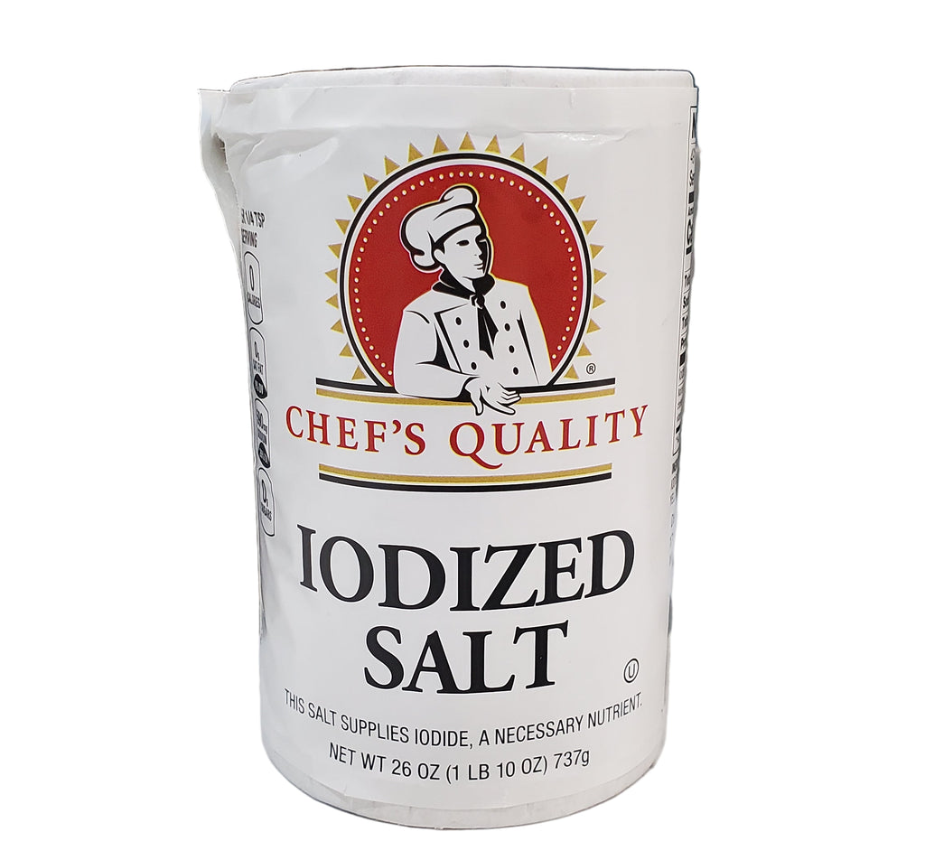 Chef's Quality Iodized Salt 26oz (737g) – Essential Cooking Salt ...