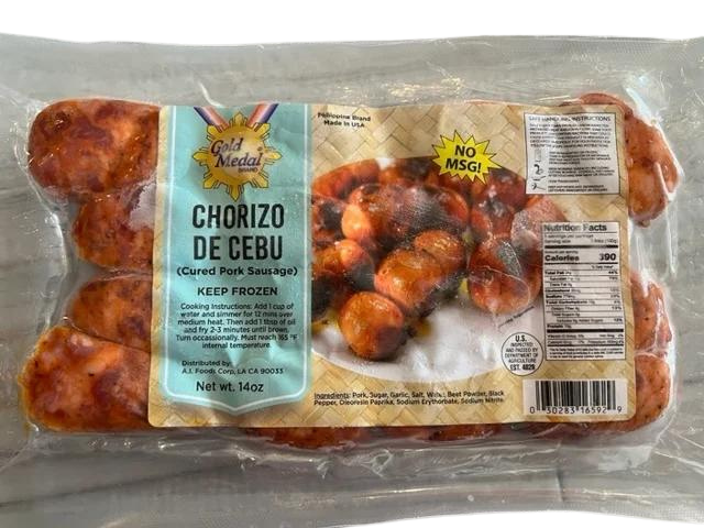 Gold Medal Chorizo De Cebu 14oz – Sweet & Savory Filipino Sausage ...