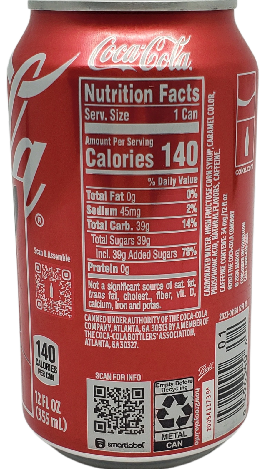 Coke in Can (Original) 12oz – Classic, Refreshing Coca-Cola Drink ...