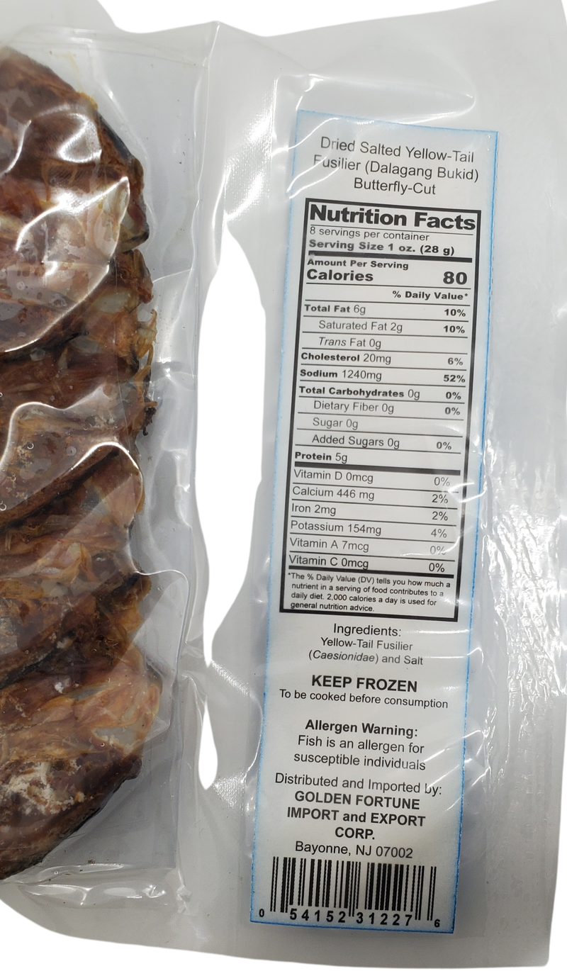Lucia Dried Yellow Tail Fusilier Butterfly Cut (Dalagang Bukid) 8oz ...