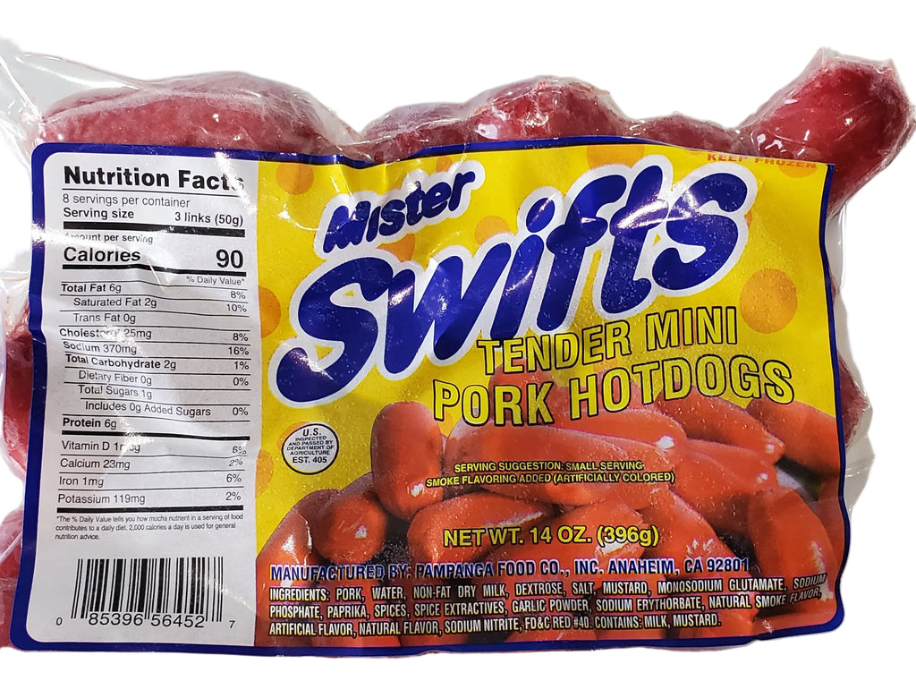 Mr. Swift Tender Mini Pork Hotdogs 14oz – Fun, Juicy Filipino Classic ...