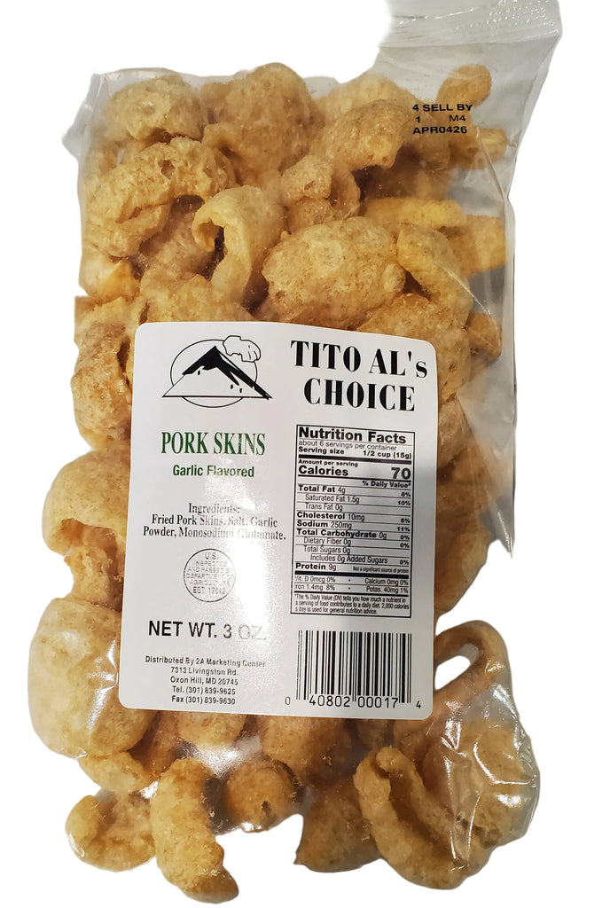 Tito Al's Chocie Pork Skins Garlic Flavored 3oz – Filipino Snack ...