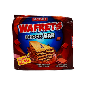 Jack and Jill Wafrets Choco Bar 8.47oz | Crispy & Chocolatey Snack ...