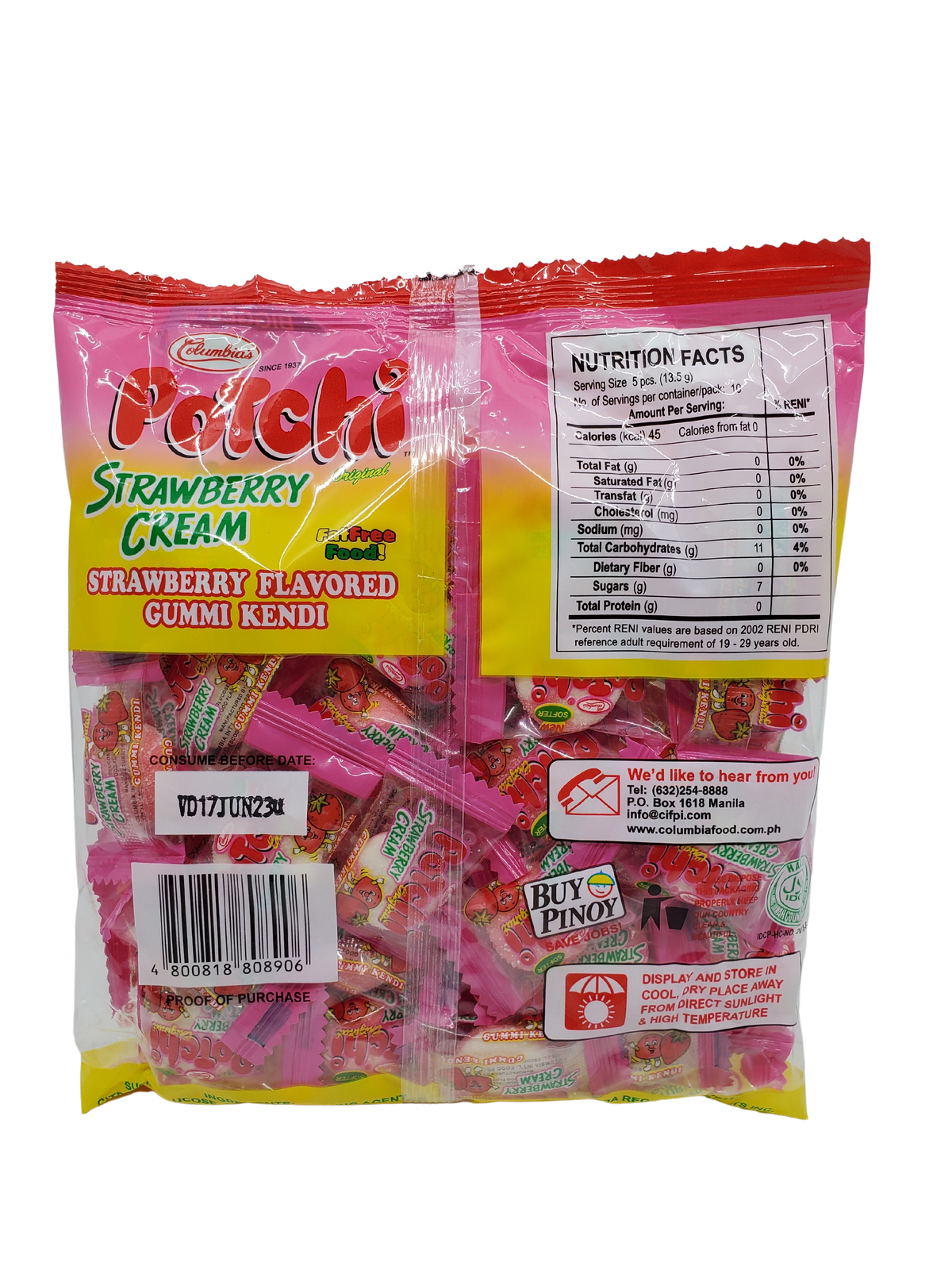 Columbia's Potchi Strawberry Cream Gummy Candy – Sweet & Chewy Treat ...