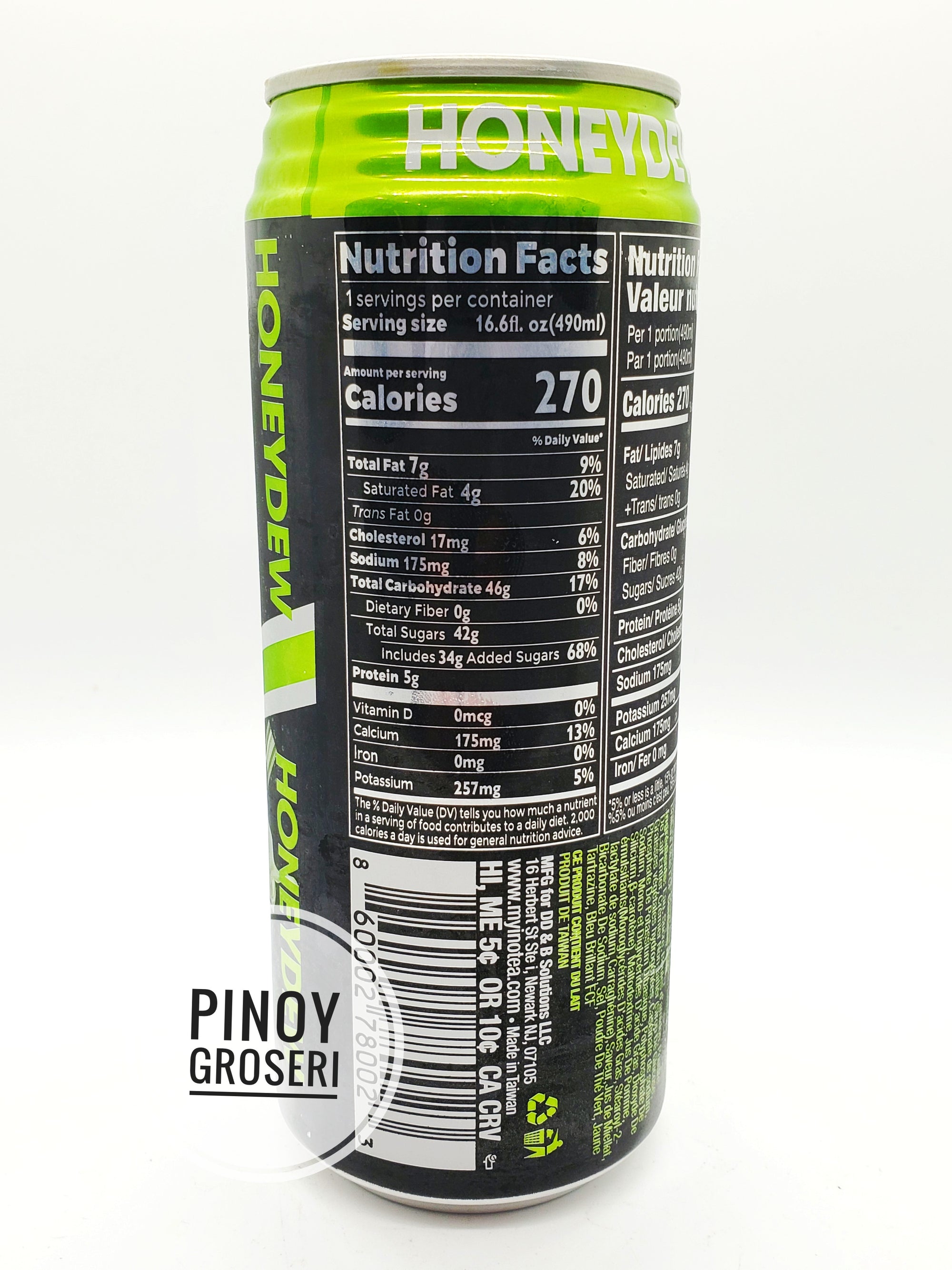 Inotea Bubble Tea Honeydew w/ Tapioca Pearls 16.6oz | Refreshing Boba ...