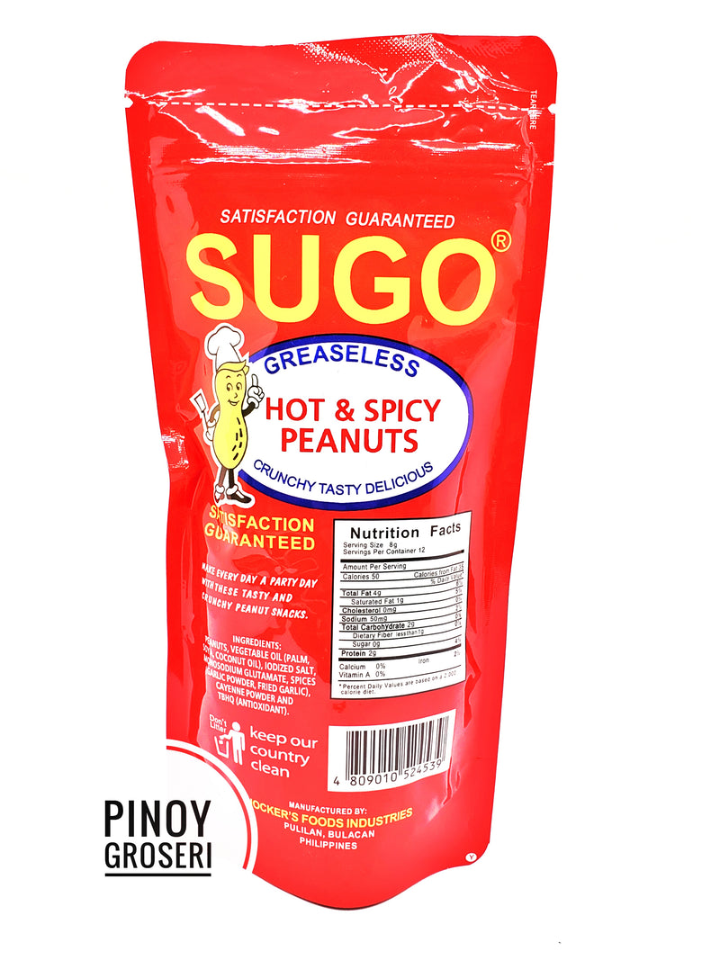 Sugo Greaseless Hot and Spicy Peanuts 3.53oz (100g) RED - Pinoy Groseri ...