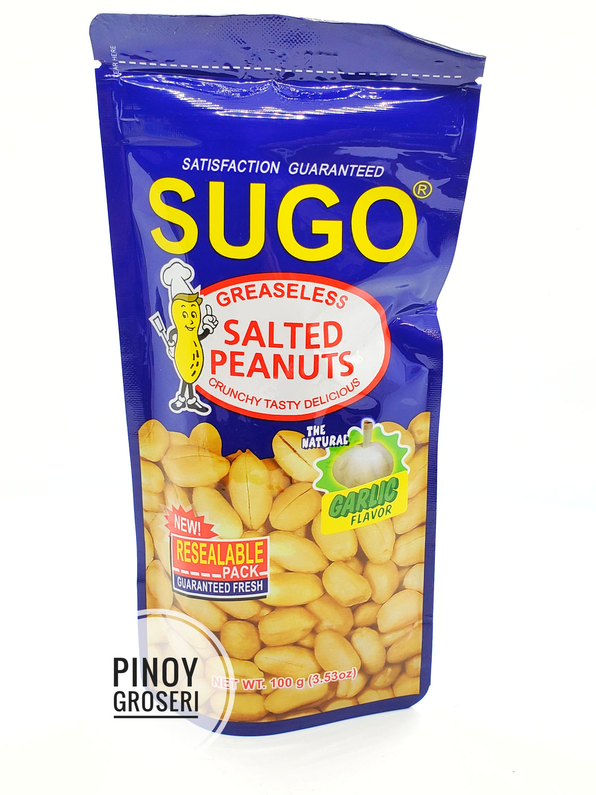 Sugo Greaseless Salted Peanut (BLUE) 3.53oz (100g) - Pinoy Groseri ...