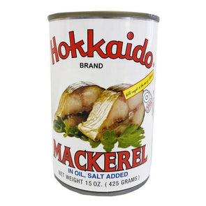 Hokkaido Mackerel in Oil Salt Added 15oz – Premium Canned Fish | Pinoy ...