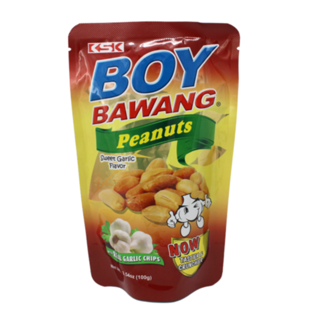 KSK Boy Bawang PEANUTS Sweet Garlic Flavor 3.54oz - Pinoy Groseri ...