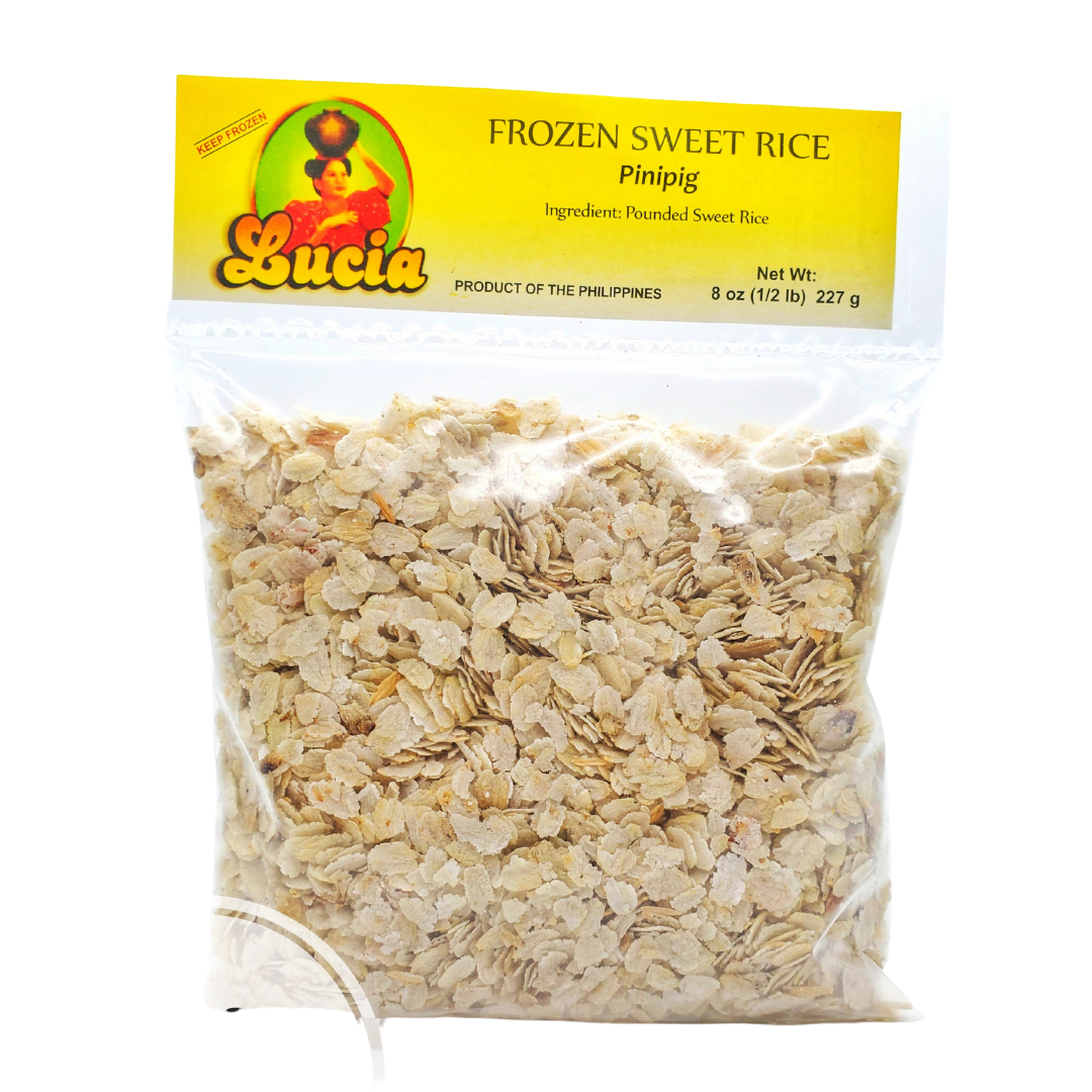 Lucia Frozen Sweet Rice (Pinipig) 8oz | Filipino Dessert Ingredient ...