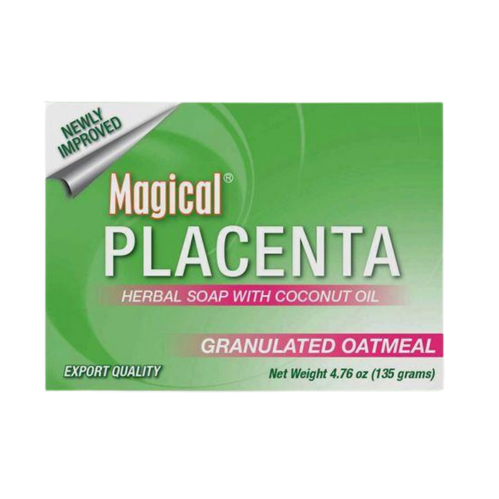 Magical Placenta Herbal Soap with Oatmeal 135g – Brighten & Exfoliate ...