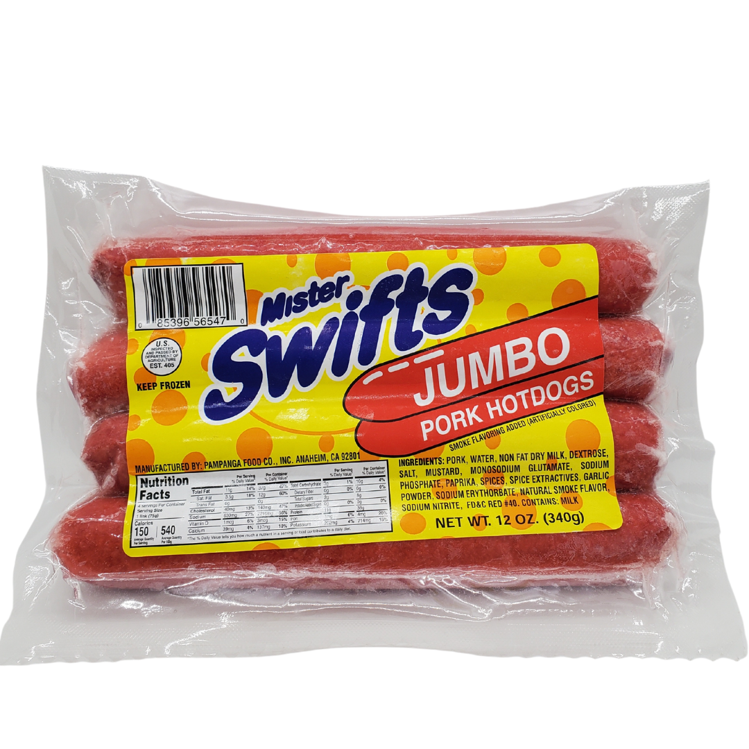 Mister Swift Jumbo Pork Hotdog 12oz (340g) - Pinoy Groseri | Pinoy Groseri