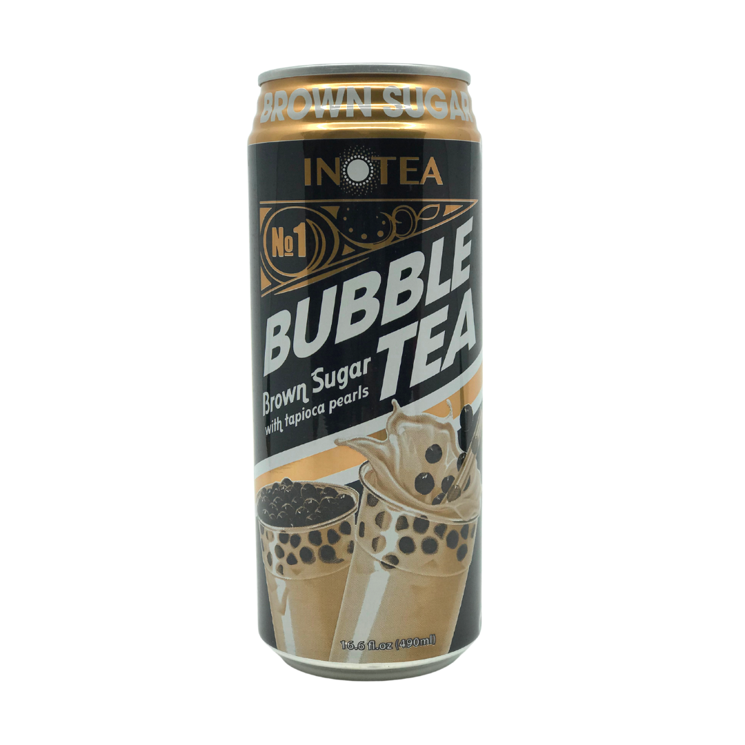 Inotea Bubble Tea (BROWN SUGAR) w/ Tapioca Pearls 16.6oz (490ml ...